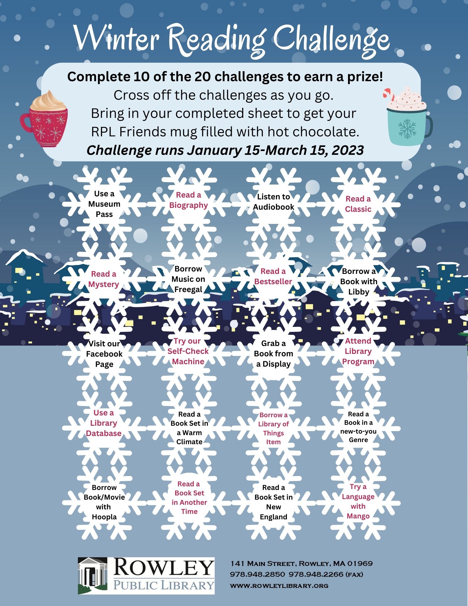 Winter Library Challenge | Rowley Public Library Winter Library Challenge | Rowley Public Library
